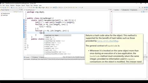merge two unsorted array youtube