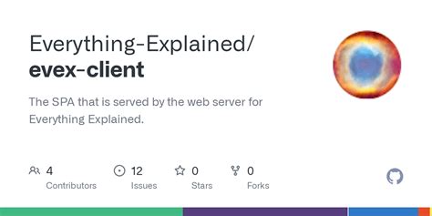 github everything explained evex client the spa that is served by