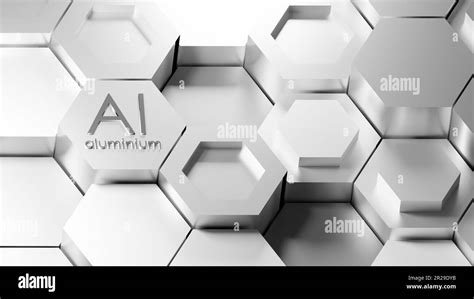 3d Rendering Of Hexagonal Crystal Lattice Of Aluminium Metal