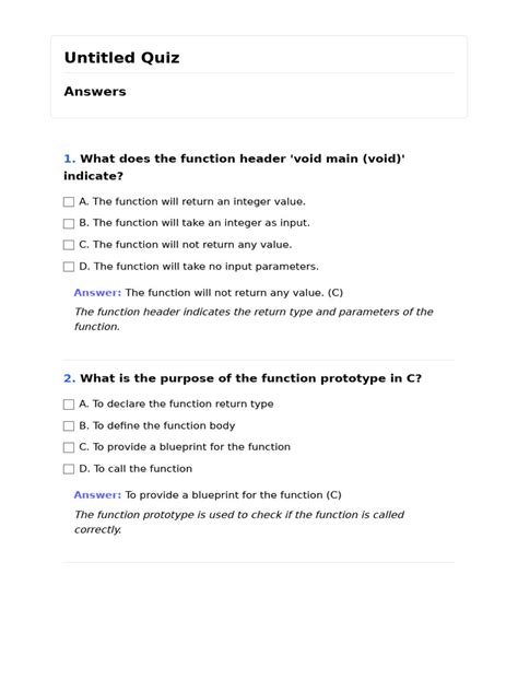 Untitled Quiz Answers Pdf Integer Computer Science Bit