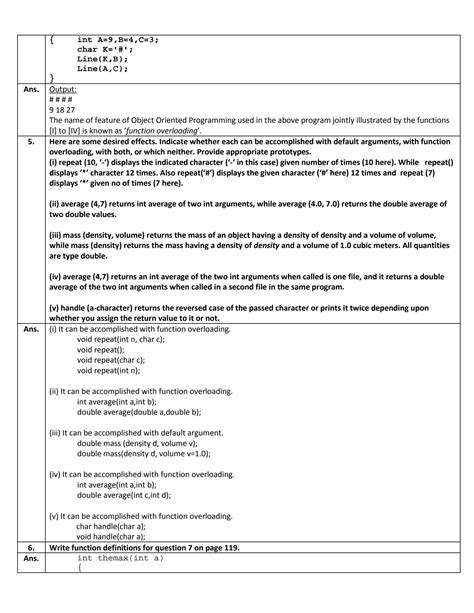 Solution Class 12 Sumita Arora C Ch03 Function Overloading Studypool