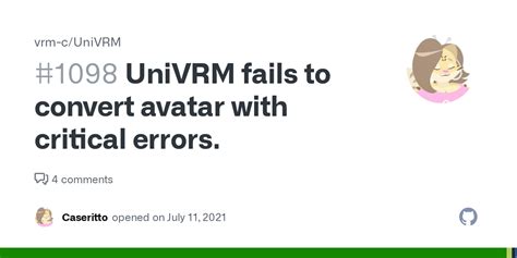 Univrm Fails To Convert Avatar With Critical Errors · Issue 1098