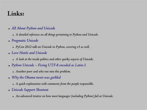 Except Unicodeerror Battling Unicode Demons In Python Ppt