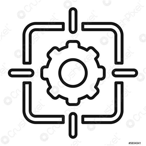 Target Core Values Icon Outline Vector Value Purpose Stock Vector