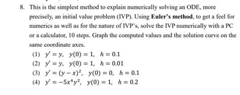 solved 8 this is the simplest method to explain numerically