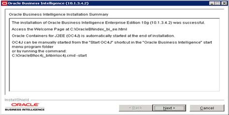 Oracle Business Intelligence Step By Step Installation Of Obiee 10g
