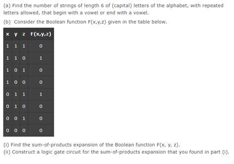 Solved A Find The Number Of Strings Of Length 6 Of