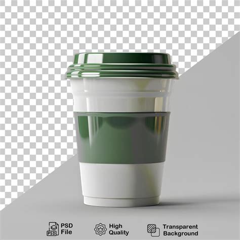 투명한 배경에 고립 된 플라스틱 커피 컵 모 프리미엄 Ai 생성 Psd
