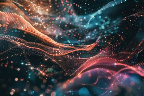 abstract ai algorithm background with futuristic neural networks and