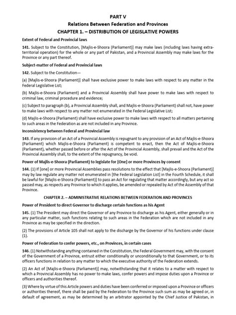 13 Distribution Of Powers Between Federal And Provincial Governments Notes Pdf