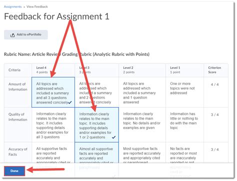 Grading Assignments Using Rubrics In D2l Centre For Excellence In