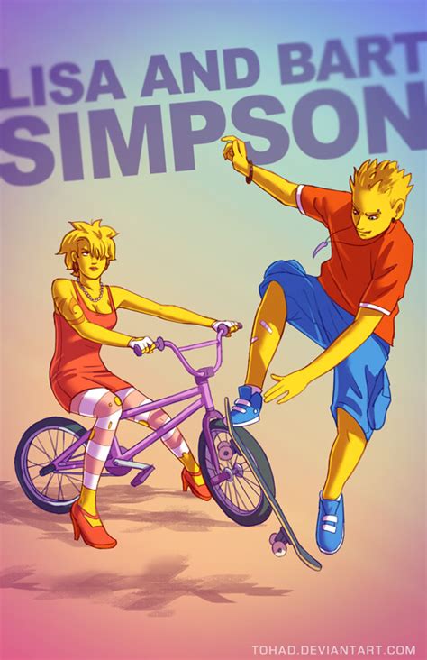 Lisa And Bart Simpson Badass By Tohad On Deviantart
