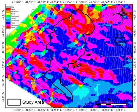 Aspect Map Of The Research Area Download Scientific Diagram