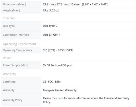 Transcend Hub C Usb Type C Port Hub