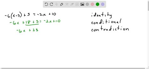 Solved Determine Whether The Equation Is An Identity A Conditional Equation Or A Contradiction