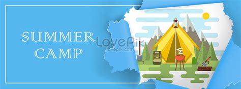 여름 캠프 배경 일러스트 무료 다운로드 Lovepik