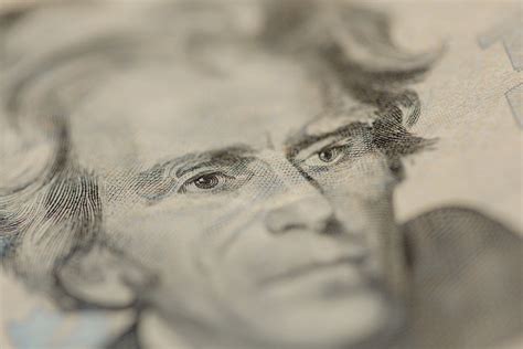 Free Picture Sepia Macro Photo Of Us 20 Dollar Bill With Portrait Of