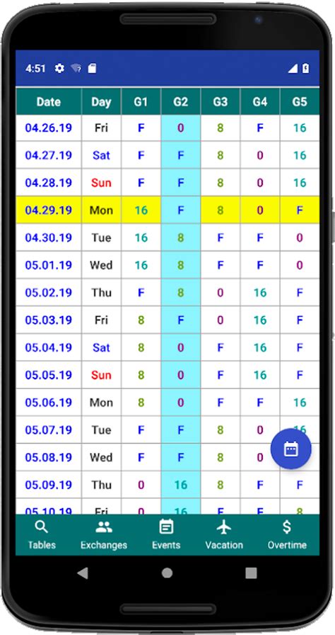 Work Shift Table Apk For Android Download