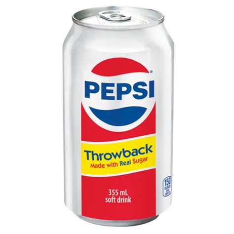 Pepsi Soft Drink Throwback Made With Real Sugar 12 X 355 Ml Cans
