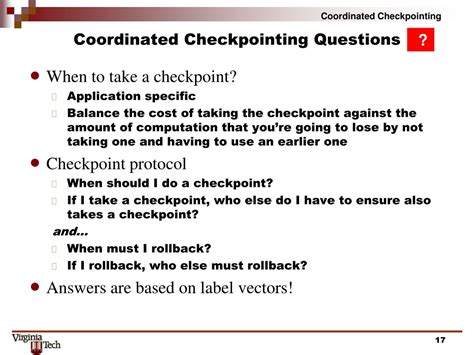 Ppt Coordinated Checkpointing Powerpoint Presentation Free Download