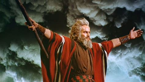 the ten commandments star charlton heston played 2 parts and his son was also in the movie