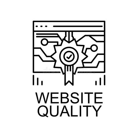 Website Quality Icon Element Of Web Development Signs With Name For