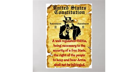 Second Amendment Poster Zazzle