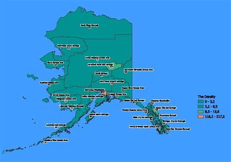 Alaska State Map With Population Density Area With Worksheet Tpt