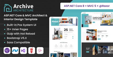 Archive ASP NET Core MVC Architecture Interior Design Template By DexignZone