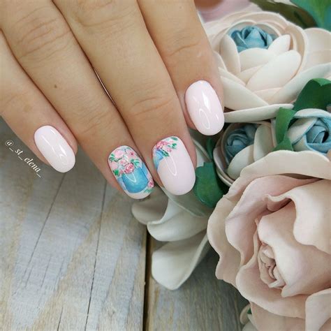 Нежный Маникюр Цветы на ногтях | Nails, Beauty