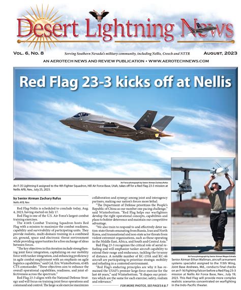 Desert Lightning News Nellis Afb Creech Afb August 2023 Desert Lightning News Nellis