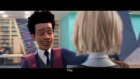 Miles Gets His Hand Stuck In Gwens Hair Spider Man Into The Spider Verse Youtube