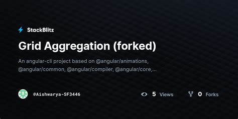 Grid Aggregation Forked Stackblitz