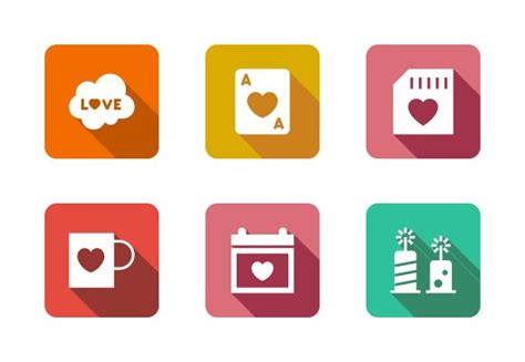 love and romance square rounded shadow vol 2 icons by iconic hub shadow romance square