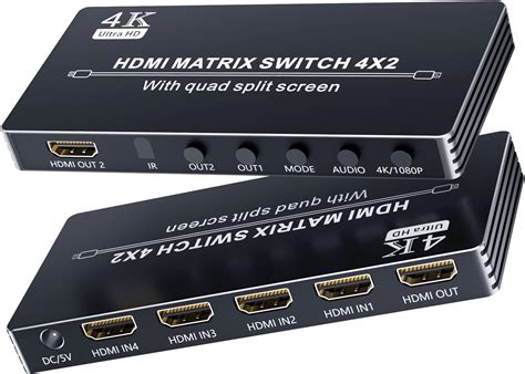 Amazon 4K HDMI Multiviewer Switch 4x2 HDMI Matrix Switcher