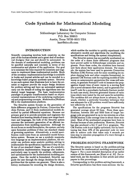 Code Synthesis For Mathematical Modeling