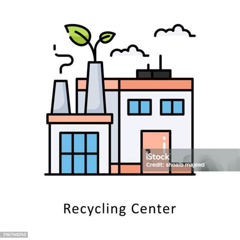 재활용 센터 벡터 채워진 윤곽선 디자인 일러스트레이션입니다 흰색 배경 Eps 10 파일에 기호 0명에 대한 스톡 벡터 아트 및 기타 이미지 Istock