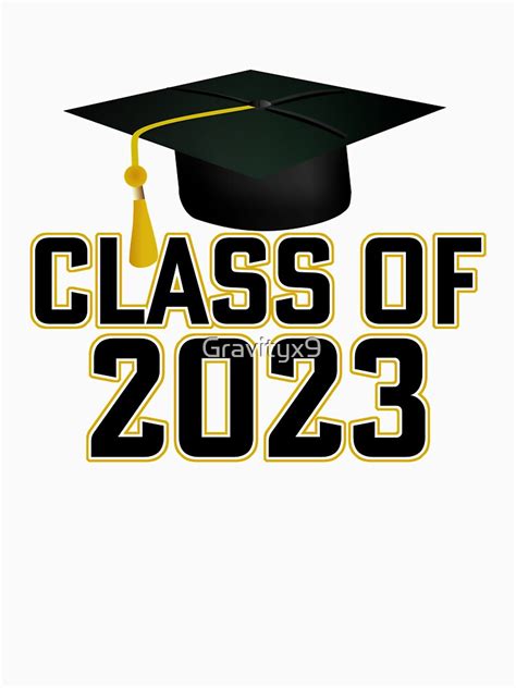 Letterman Class Of 2023 Black Gold T Shirt By Gravityx9 Redbubble