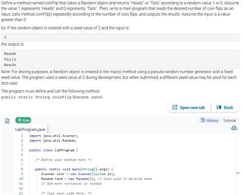 Solved I NEED THIS IN JAVADefine A Method Named CoinFlip Chegg