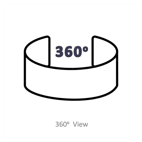 Premium Vector 360 View And View Icon Concept