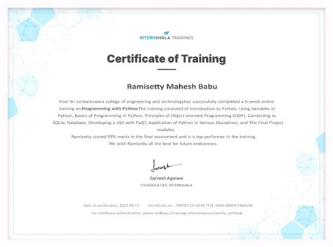 Pythonprogramming Internship Careergrowth Techindustry Codingcommunity Ramisetty Mahesh Babu