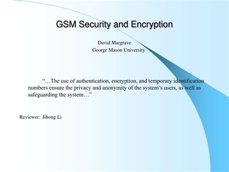 PPT GSM Security And Encryption PowerPoint Presentation Free Download ID 4988257