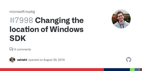 Changing The Location Of Windows SDK Issue Microsoft Vcpkg GitHub
