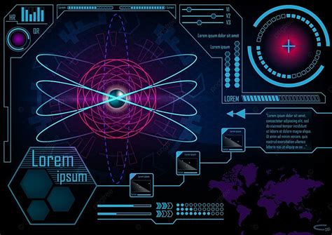 Hud Gui Radar Monitor Screen Background Blue Interface Head Up