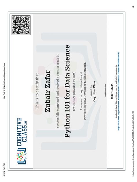 Python Certificate Pdf