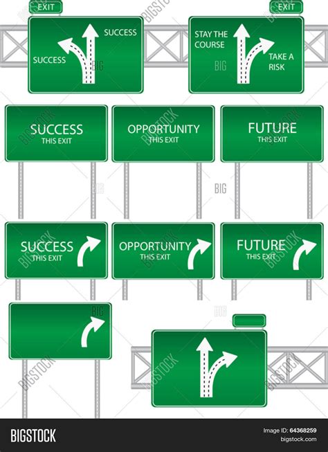 Highway Exit Sign Vector