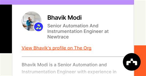 Bhavik Modi Senior Automation And Instrumentation Engineer At Newtrace The Org