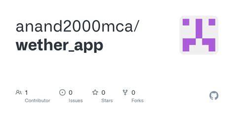 Github Anand Mca Wether App