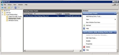 Configure Single Saml Idp Connection Agreement Per Cluster With Ad Fs Version 2 0 Cisco