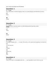 Quiz System Software And Networking Docx QUIZ SYSTEM SOFTWARE AND NETWORKING Question 1 1 1